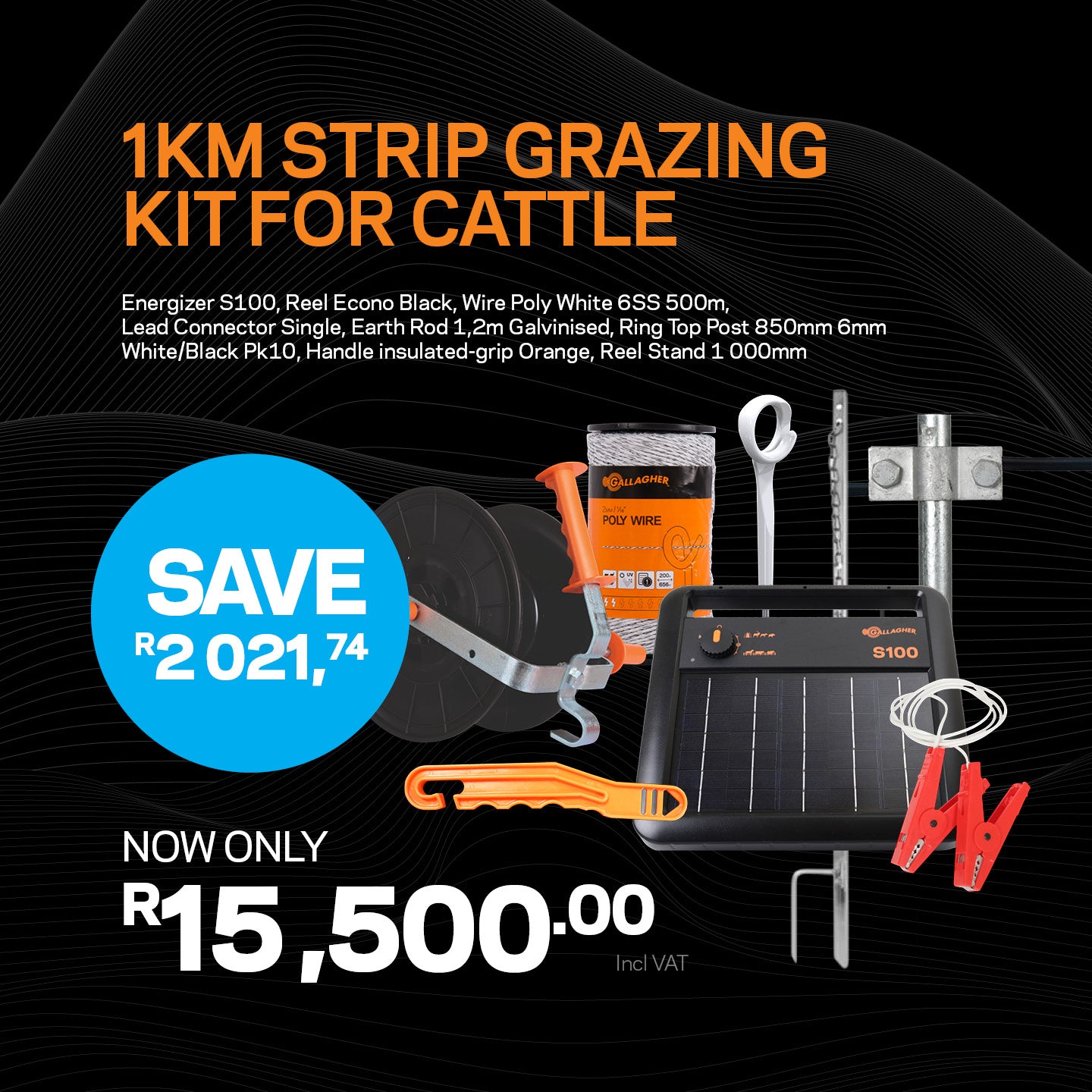 Black Friday Special-1Km Strip Gazing Kit for Cattle – Gallagher South ...